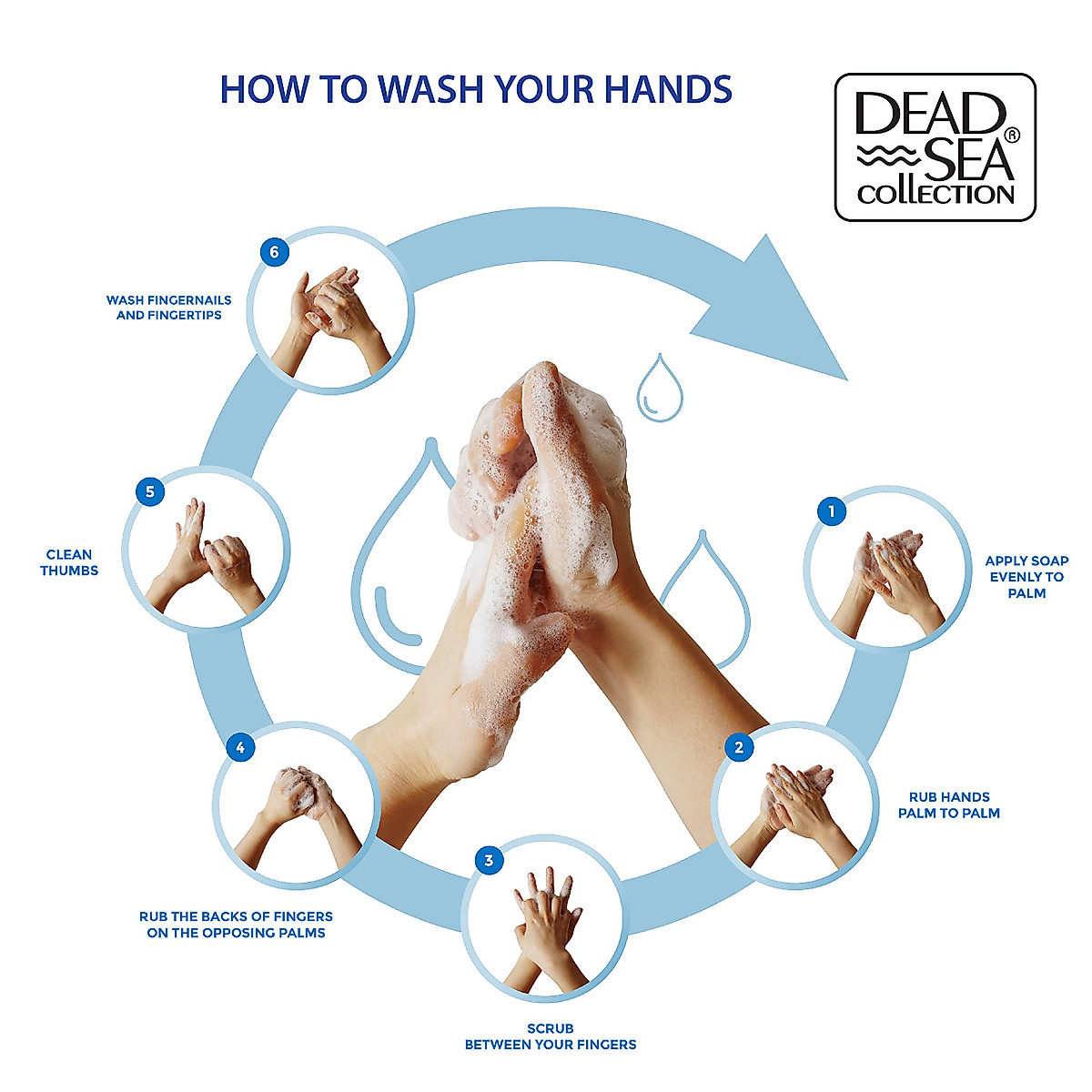 Dead Sea Collection Hand Soap Pump Coconut - Hand Wash Liquid with Dead Sea Minerals and Coconut Oil - All Skin Types Moisturizing & Nourishing - Pack of 2 (33.8 Fl Oz Each) - 67.6 Fl Oz