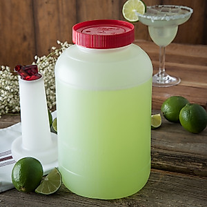 Carlisle FoodService Products Stor N' Pour Plastic Replacement Color Caps, Backup Container, Bar Supplies with Break Resistant for Bar, 1 Gallon, Assorted, (Pack of 6)