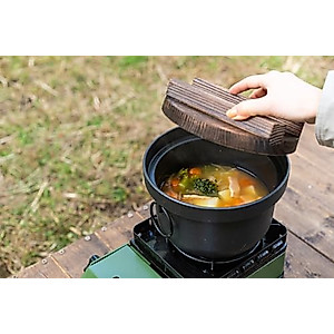 Ikenaga Ironwork 312714 Rice Pot, 3 Cups, Induction Compatible, Rice Cooking, Made in Japan, Black