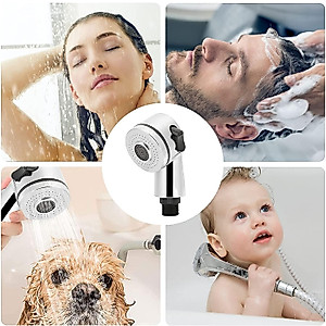 Sink Faucet Sprayer Attachment,Sprayer Head for Shampoo Bowl, Pedicure Spa, Salon,Side Control Button Sink Replacement Part for Hair Washing Dog Baby Shampoo Bath, Stainless Steel