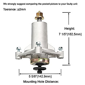 q&p 2 Pieces 187292 46 48 54inch Deck Blade Spindle Assembly Bracket Replace 187292 21546238 532187281 532192870 539112057 587125401 with Bolt Zerk Fitting Holes Tapped for Easier Installblade