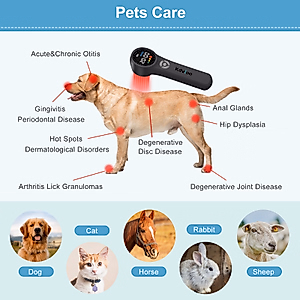 Kdvioo Cold Laser Therapy for Dogs,Red Light Therapy Devices,16x660nm+4x810nm+4x980nm,Infrared Red Light Therapy Machine for Dogs Cats Muscle and Joint Pain Relief,Handheld Infrared Light for Pet/Vet