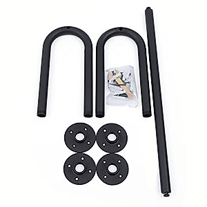 Gdrasuya10 Wall Mounted Garment Rack, 23.62 Inches Industrial Pipe Clothing Rack Vintage Retail Garment Rack Metal Display Rack Closet Storage Clothes Organizer