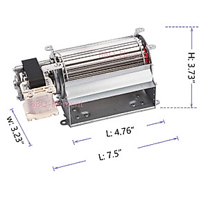 Criditpid Replacement Fireplace GFK21B Blower Fan for Heatilator Fireplaces, Rotom R7-RB66, HB-RB66, GFK21 FK21 GFK21B Fireplace Blower Fan for Heatilator