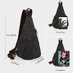 Egoelife Sling Bag Small Crossbody Backpack Casual Daypack School Satchel for Men Women