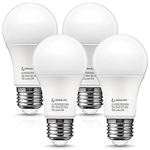 LOHAS A19 LED Light Bulb Dimmable, A19 LED Bulbs Daylight White 5000K, 12W 1200LM A19 Edison Bulb 75W Equivalent, E26 Standard Base LED Bulb Replacement, UL Listed, 4 Pack