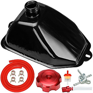 YOXUFA Upgraded Metal Gas Fuel Tank Cap for 50cc 70cc 90cc 110cc 125cc ATV Coolster Taotao ATA-110B Chinese Quad 4 Wheeler PeaceSport Roketa Kazuma BMS Yamoto Baja Sunl Riding lawnmower Buyang Parts