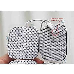 KS Premium TENS/EMS Unit 40 Electrode Pads 2"x2" in. Reusable Self Stick Gel Carbon Electrodes