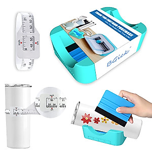 Cup Cradle for Crafting Supplies with Felt Edge Squeegee and Tape Measure Silicone Cup Cradle Built-in Slot for Applying Vinyl Decals Anti-Skidding Supports Tumbler Cradle for Epoxy