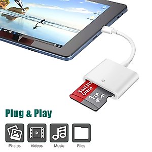 USB C SD Card Reader, Type C SD Card Adapter SDHC Memroy Card Reader Compatible with iPhone 15 Pro Max, iPad Pro/Air/Mini, Mac, Samsung Galaxy S24/S23/S22 and More USB-C Devices