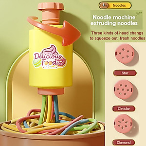 BeiBeGood Play Kitchen- Kitchen Playset Pretend Food - Toy Accessories Set w/Noodle Machine, Ice Machine, Cooking Stove with Steam, 88 PCS for Toddlers Kids 43 inch, Girls & Boys-Pink（3-5 Years）, Red