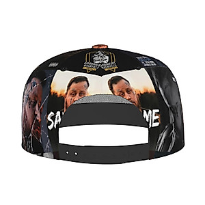 kingscom Jelly Singer Roll Hat Flat-Brimmed Baseball Cap Dad Ball Hat Snapback Hip Hop Cap for Men and Women Black