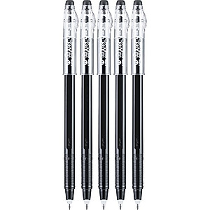 PILOT FriXion ColorSticks Erasable Gel Ink Stick Pens, Fine Point, Black Ink, 5-Pack (32441)