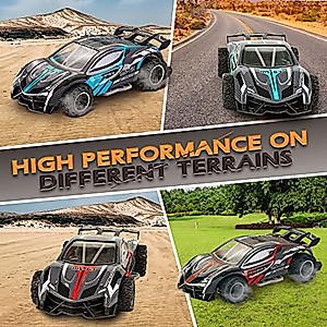 VATOS 2 Pack Remote Control Car for Boys and Girls, 2.4 Ghz High Speed 18km/H Rc Racing Car with Colorful Led Lights, 1/24 Scale Hobby Rc Cars Toys, Birthday Presents for Kids Age 3 4 5 6 7 8-12 Yr