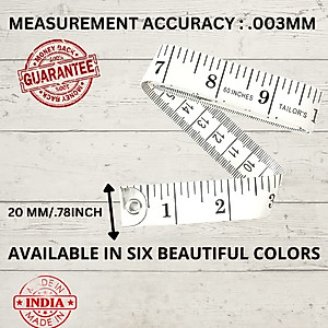 Tape Measure Measuring Tape for Body, Accurate Dual Scales Standard & Metric. Soft Flexible Fiberglass. Perfect Scale Measure for Body Weight Loss Medical Measurement Home Art Craft Measurements