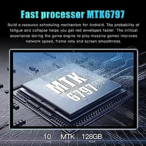 Haofy 4G LTE Tablet, Smart Tablet 10 Core CPU 10.1 Inch 1920x1200 12+256GB 2 in 1 Design 100 to 240V US Plug High Resolution Screen for Making Calls (US Plug)