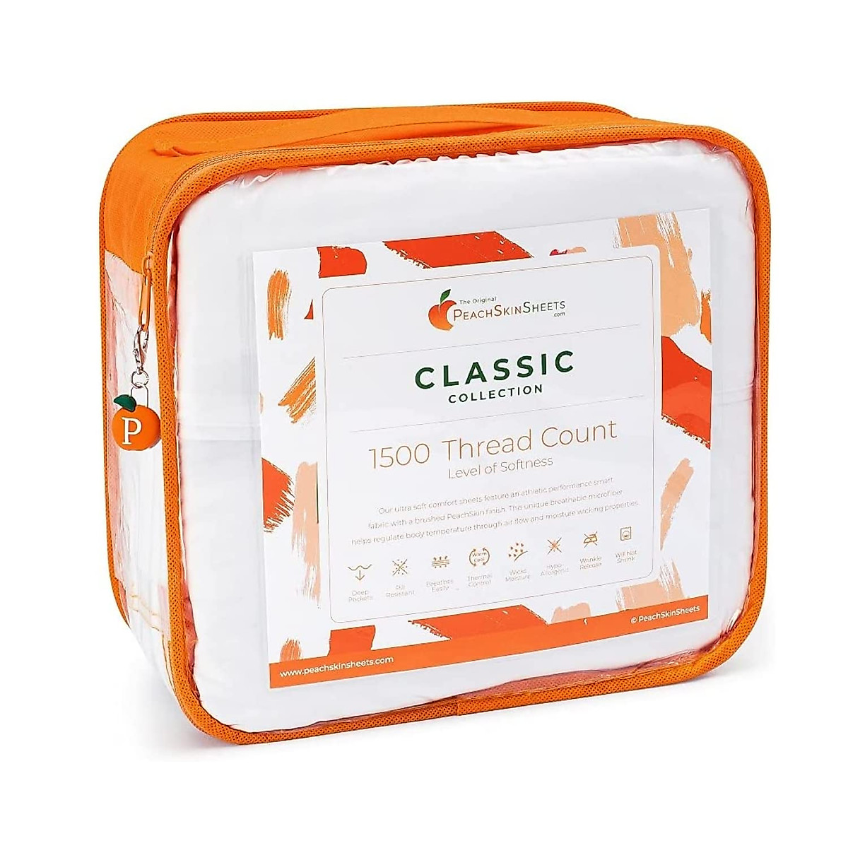 PeachSkinSheets Classic White Sheet Set - 1500tc Level of Softness - Extra Soft Cooling Sheets for Hot Sleepers and Night Sweats - Regular King Size