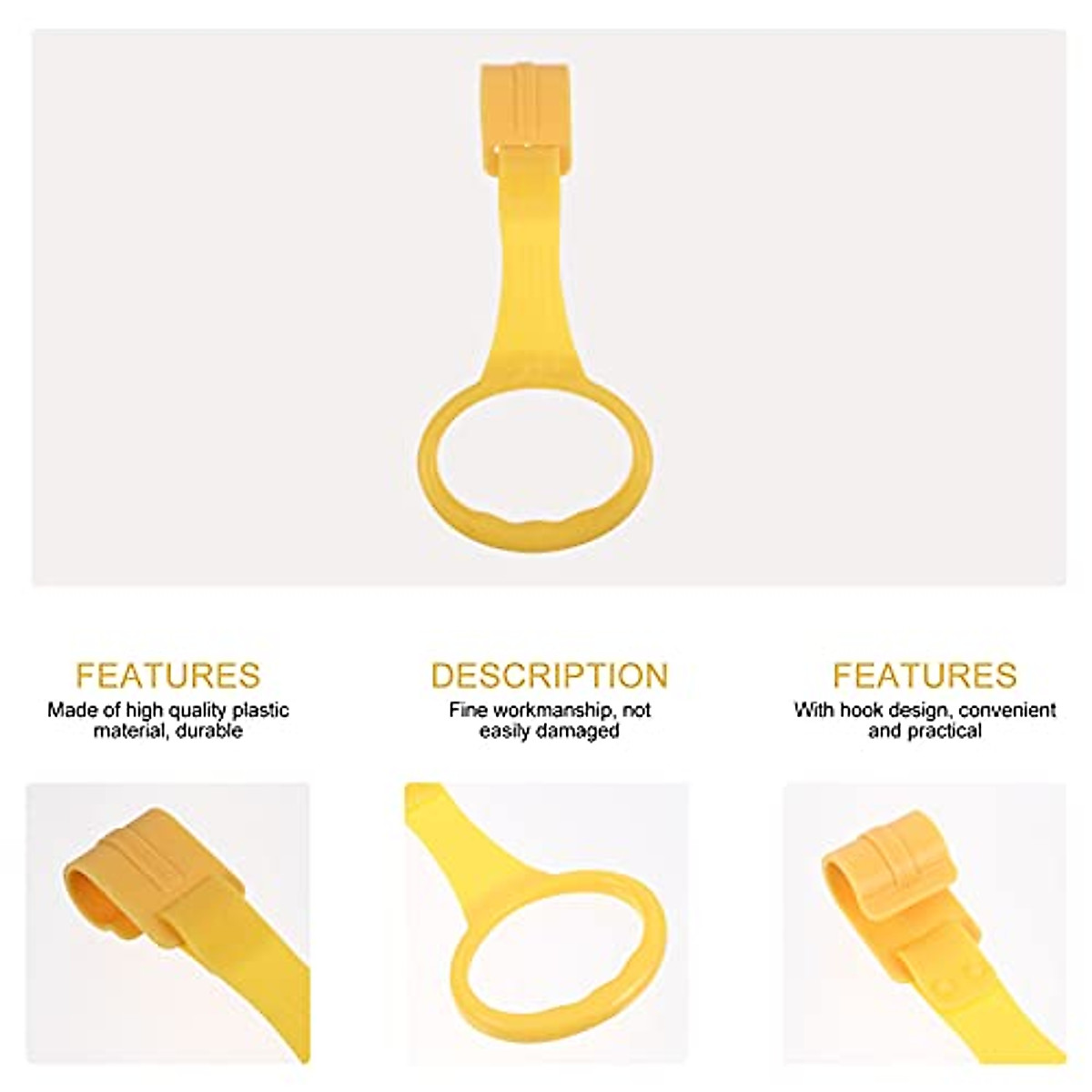 Kisangel Baby Crib Pull Ring Baby Toddler Walking Assistant Pull Up Ring Safety Activity Gym Toys for Baby Toddler Infant Parents Random Color 4pcs