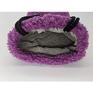 PAWSINSIDE Small Animal Hanging Tunnel Fleece Bunkbed Hammock for Ferret Rat Sugar Glider Squirrel (Tube, Purple)