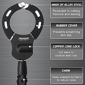 Honszex Scooter Lock, Bike Locks High Security with Key, 36.22inch Heavy Duty Bike Lock Chain, Accessories for e-Bikes & e-Scooters, Lock for Bicycle, E-Bike, Electric Scooter