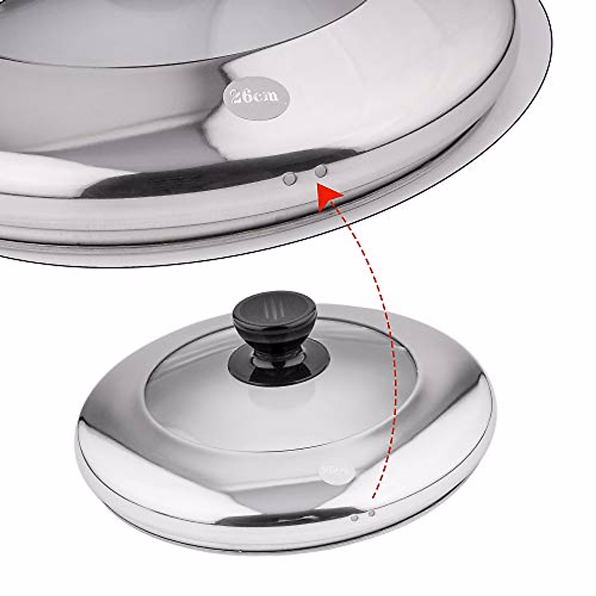 2 Tier Stainless Steel Steamer Pot Cookware Pot & Pan/Saucepan Cooking Set with Insert Basket, Great Steamer For Cooking Food, Tempered Glass Lid, Dishwasher Safe By Lake Tian (22cm/8.7in), 6qt