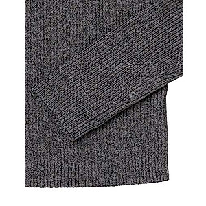 Amazon Essentials Women's Lightweight Ribbed Long-Sleeve Boat Neck Slim-Fit Sweater, Charcoal Heather, Medium