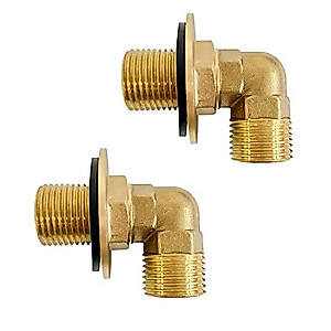 Airuida Installation kit for Wall Mount Commercial Sink Faucets Connector Set Stainless Steel Commercial Kitchen Prep Utility Sink G1/2" Male 90 Degree