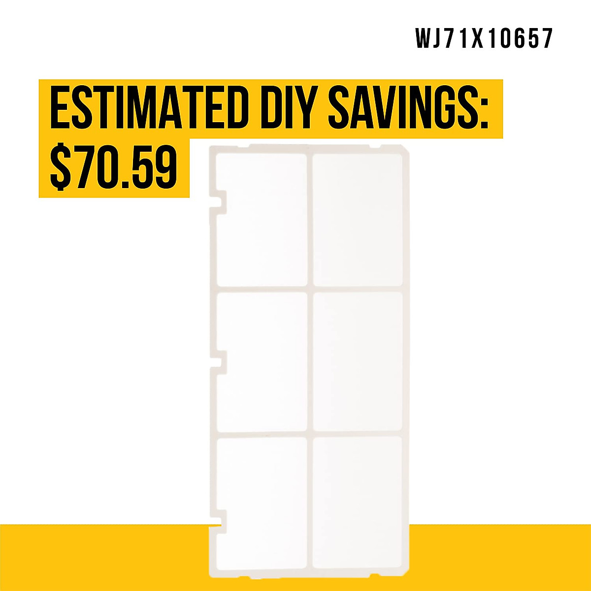 PartsBroz WJ71X10657 Air Filter Sub Assy - Compatible With General Electric Air Conditioner - Replaces AP4510392 1567475 AH2374480 EA2374480 PS2374480 Ultra Durable Replacement