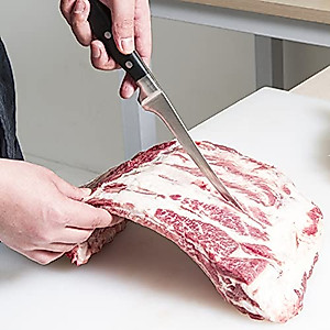 MEUFTY'S 7 Inch Flexible blade with Corrosion Resistant Coating POM Smooth Grip-Solid Handle Thin Fillet Fishing Knife Precision Forged High-Carbon Stainless German Super Steel Certified Knife