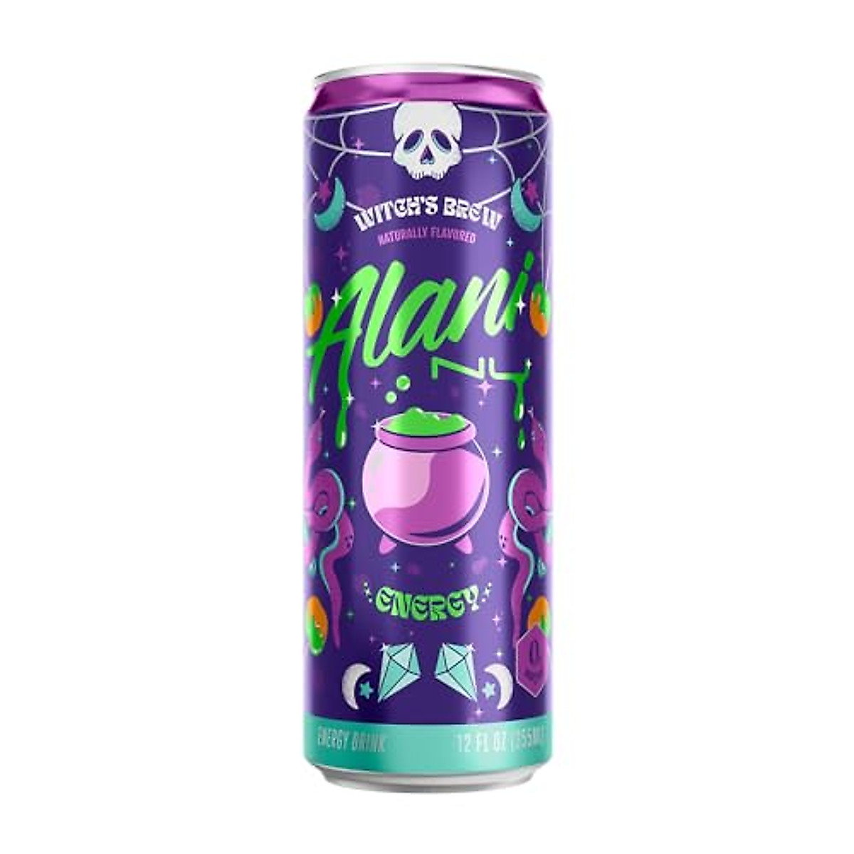 Alani Nu WITCH'S BREW Sugar Free Low Calorie Energy Drinks | 200mg Caffeine | Pre Workout Performance with Antioxidants | Biotin B Vitamins | Zero Sugar | 15 Calories | 12 Fl Oz Cans (12 Pack)