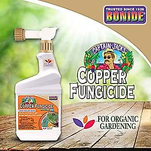 Bonide Captain Jack's Copper Fungicide, 16 oz Ready-to-Spray Disease Control for Organic Gardening, Controls Mildew & Blight