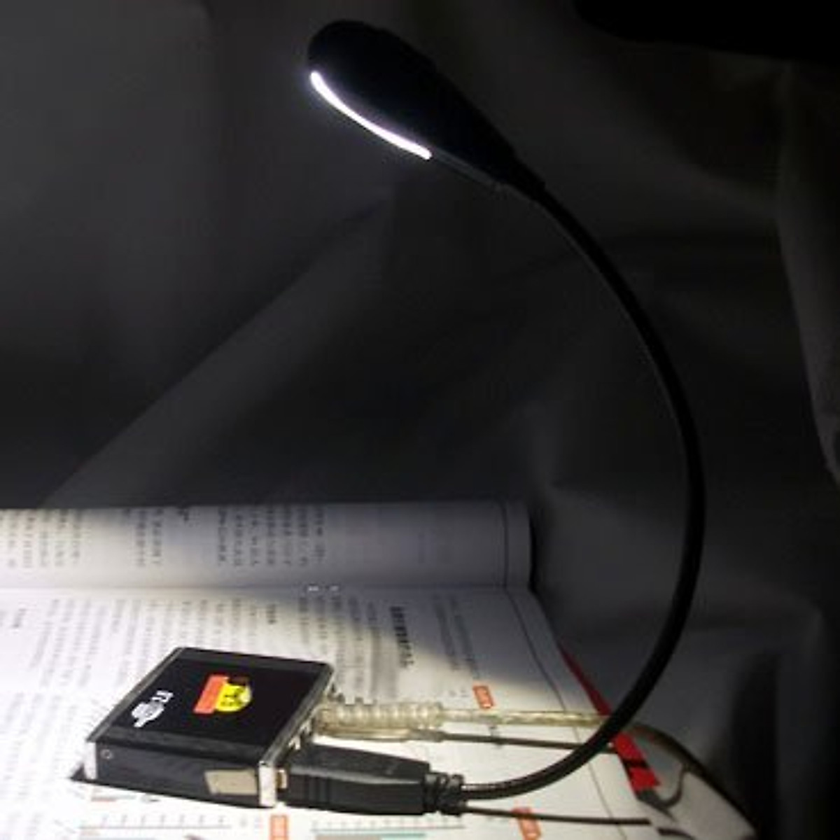 Hanerdun® Bright LED USB Lamp Light Reading Lamp for Laptop Flexible Neck Black