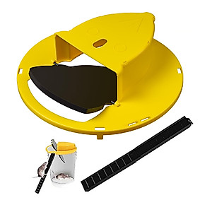 3 Sets Mouse Trap Bucket - Multi-Catch, Auto-Reset, Humane or Lethal Rat Trap - Mouse Traps Indoor for Home, Farm, Warehouse, Garage, Great Rat Traps, 5 Gallon Bucket Compatible(Yellow)