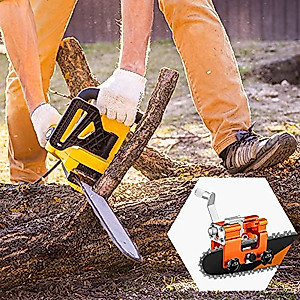 Chainsaw Sharpening Kit,Portable Chainsaw Sharpening Jig, Hand Crank Chainsaw Blade Sharpener Suitable for All Kinds of Chain Saws and Electric Saws, DIY Lumberjack, Garden Worker