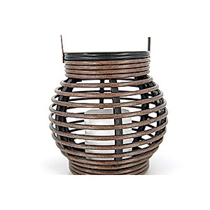 Joyee Garden Ambient Solar Rattan Basket Candle Lamp