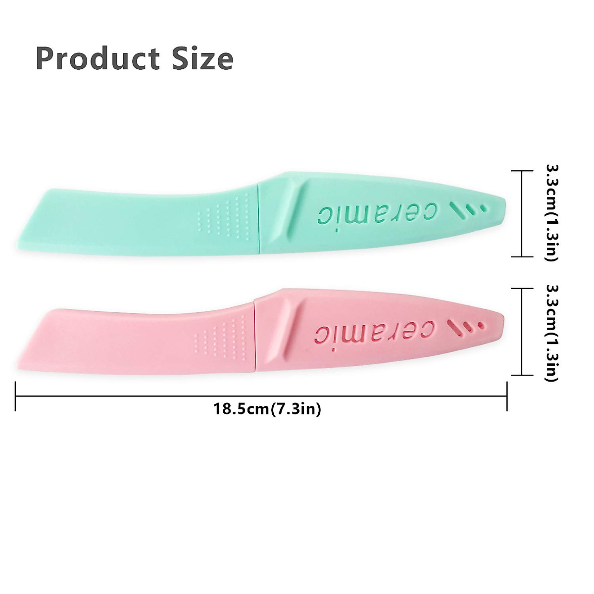 owfvlazi Ceramic Pairing Knives set, Food Knife, Lightweight Ceramic Knives Ceramic Blade Easy to Hold the Handle kItchen Tools (2 pack fruit knives)