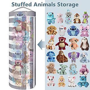 UVIAHOMI Stuffed Animal Storage Bean Bag Cover for Kids, Bean Bag Stuffed Animal Storage for Boys and Girls - Organize, Sit, Play, Box Help Promote Comfort - X-Large, Cylinder, Premium Cotton Canvas