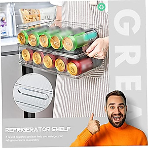 Zerodeko 2pcs Beer Can Holder Soda Can Dispenser Soda Can Storage Rack Wine Bottle Stacker Plastic Organizers Plastic Storage Boxes Plastic Food Tray Kitchen Gadget Drink Storage Rack Fruit