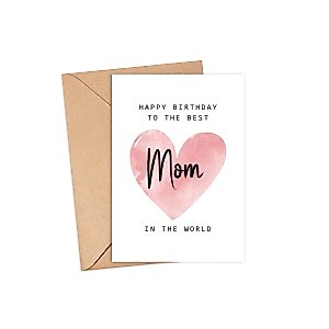 Happy Birthday To The Best Mom In The World Card - Mom Birthday Card - Mom Card - Mother's Day Gift - Happy Birthday Card Happy Birthday Mom