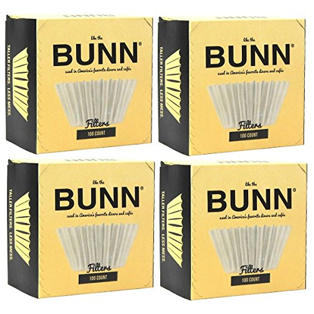 BUNN BCF100-B 100-Count Basket Filter (Pack of 4)