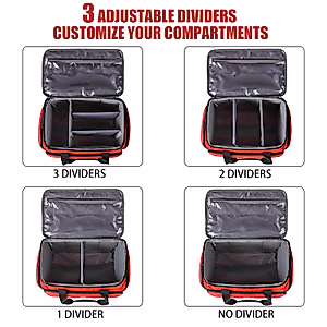 Medical Bag Rolling Roller Bag Trolley Duffel Nurses Emt Cna RN Empty for First Aid Responder Home Health Care Nursing Student Roll Duffle Bag Carry on with Wheels wheeled Work Physicians Doctor