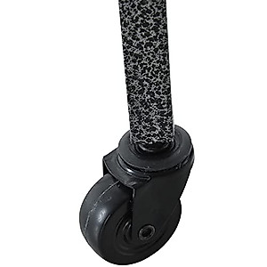 PawHut Rolling Bird Perch Play Stand with Universal Wheels, Wooden Perch Ladders, & Stainless Steel Feeding Cups, Grey