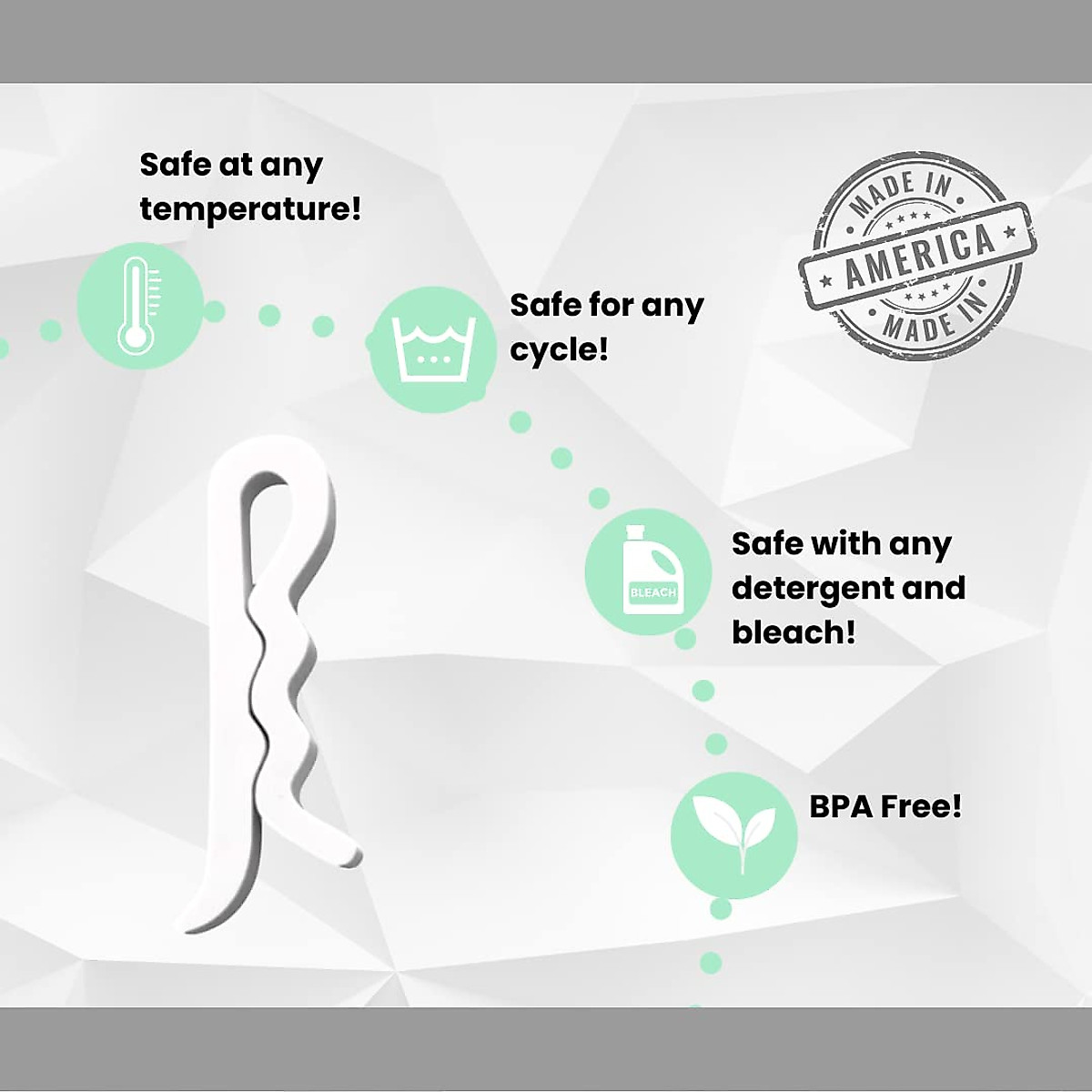 Laundry Buddy® for Bed Sheets and More - Bed Sheet Detangler - No More Tangles, Wads, or Wet Sheets - Your New Laundry Helper! - Made in America - BPA Free - Bleach Safe - Heat Safe - Patent Pending