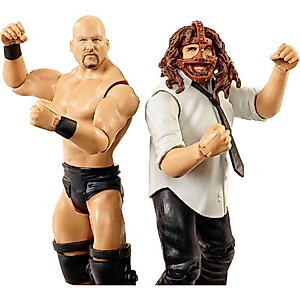 ​WWE MATTEL Stone Cold Steve Austin vs Mankind Championship Showdown 2 Pack 6 in Action Figures High Flyers Battle Pack for Ages 6 Years Old and Up​