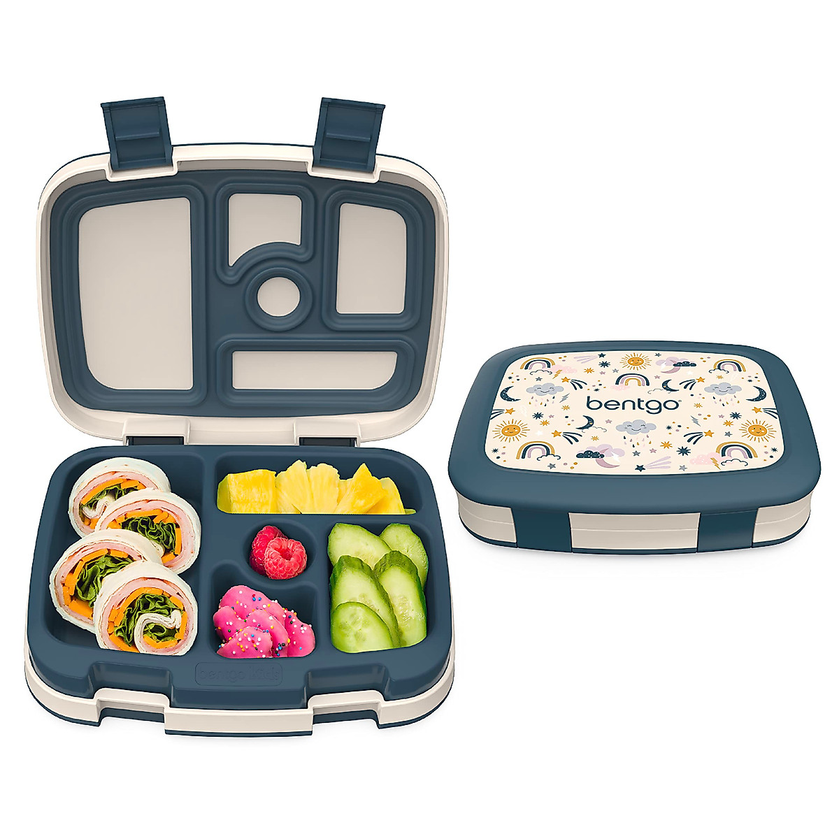 Bentgo Prints Insulated Lunch Bag Set With Kids Bento-Style Lunch Box (Friendly Skies)