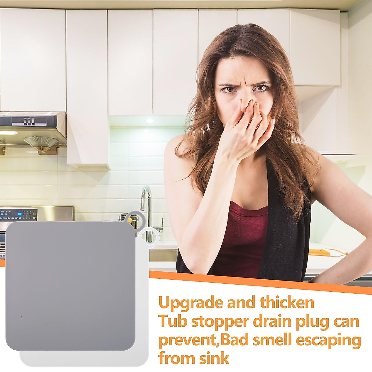 4PCS Shower Drain Cover 5.9 Inch Silicone Floor Drain Cover Silicone Floor Drain Anti-Odor Mat, Bathtub Drain Cover Silicone Kitchen Bathroom Bath Tub for Bathtub Kitchen Laundry Sink Accessories