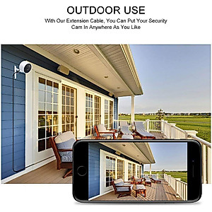 MOYEEL 42.5Ft(13M) Power Extension Cable for Wyze Cam/Wyze Cam Pan, Blink Mini/Blink XT Cam, Yi Camera, NestCam Indoor and Quick Charge Power for Home Security Camera (Black) (1 Pack)