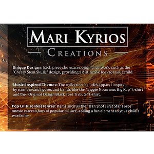 Mari Kyrios Slayer Thrash Speed Metal Rock & Roll Black One Piece Bodysuit Baby Clothes Size 6 Months