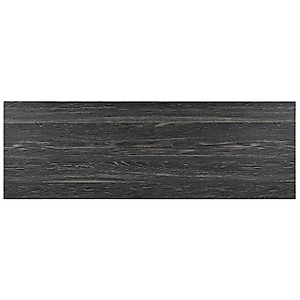 YWUFUART 60'' Industrial Black Solid Wood Bar Table Set with Power Outlet and 3 Grey Chairs for Living Room Dining Room Game Room