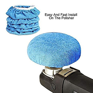 AIVS Car Polisher Pad Bonnet Polishing Bonnet Buffing Pads Waxer Pads Cover for Car Buffer Polisher(7"-8")